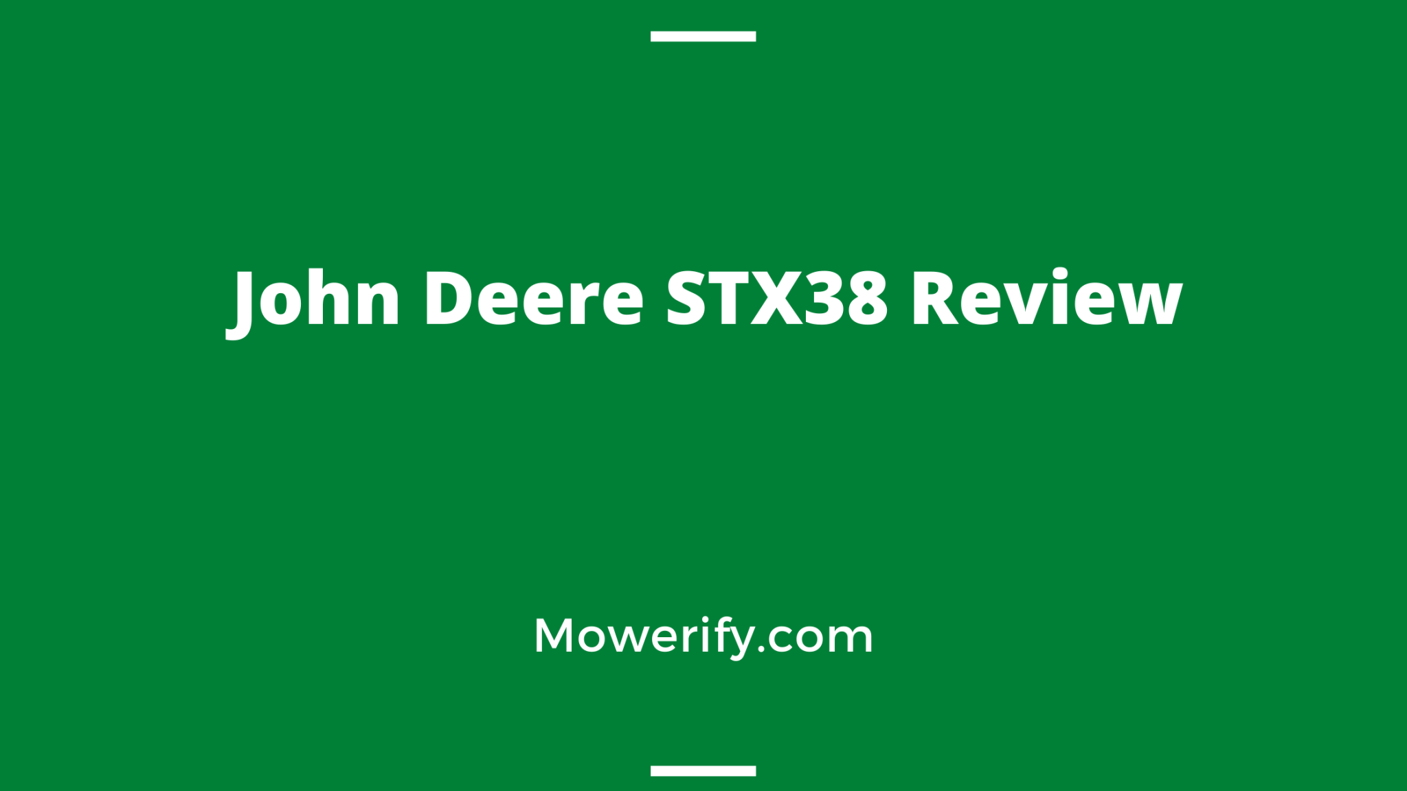 John Deere STX38 Review: Pros And Cons - Mowerify